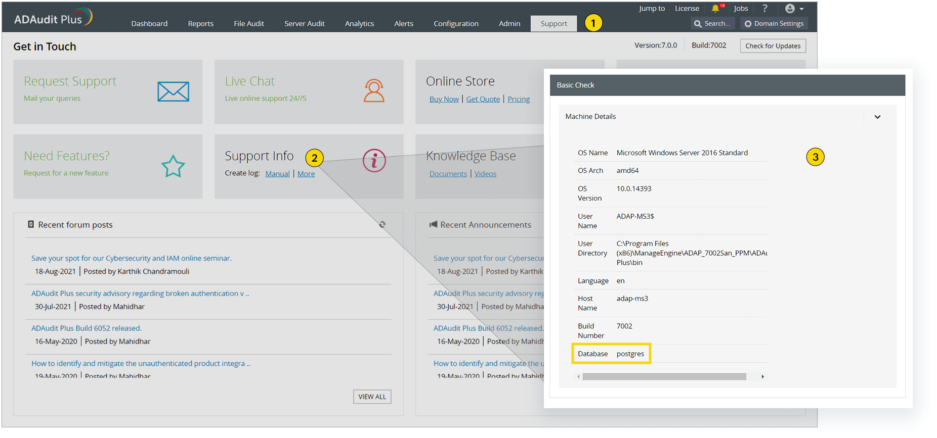 MySQL to PostgreSQL migration | ManageEngine ADAudit Plus