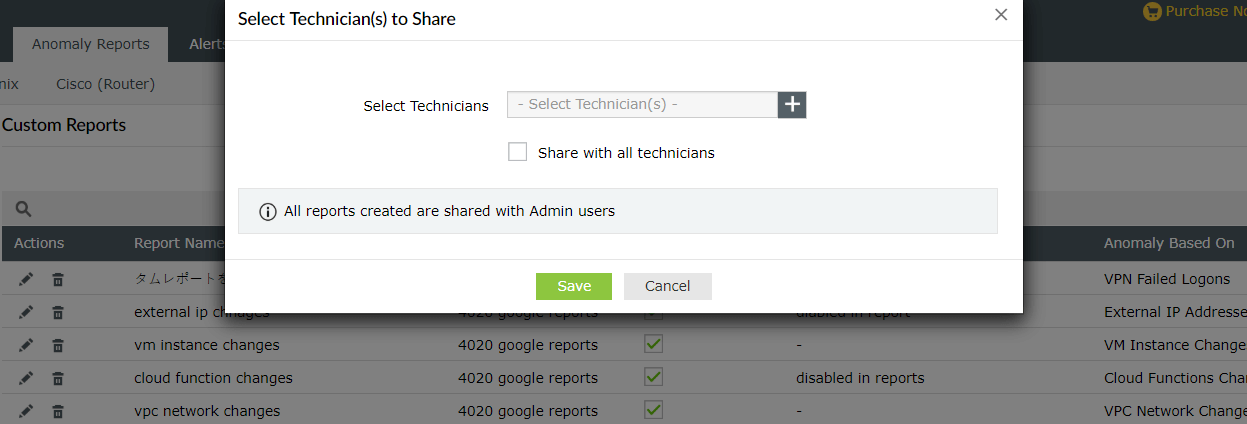 Report Settings in Log360 UEBA | User Guide Report Settings in Log360 UEBA | User Guide