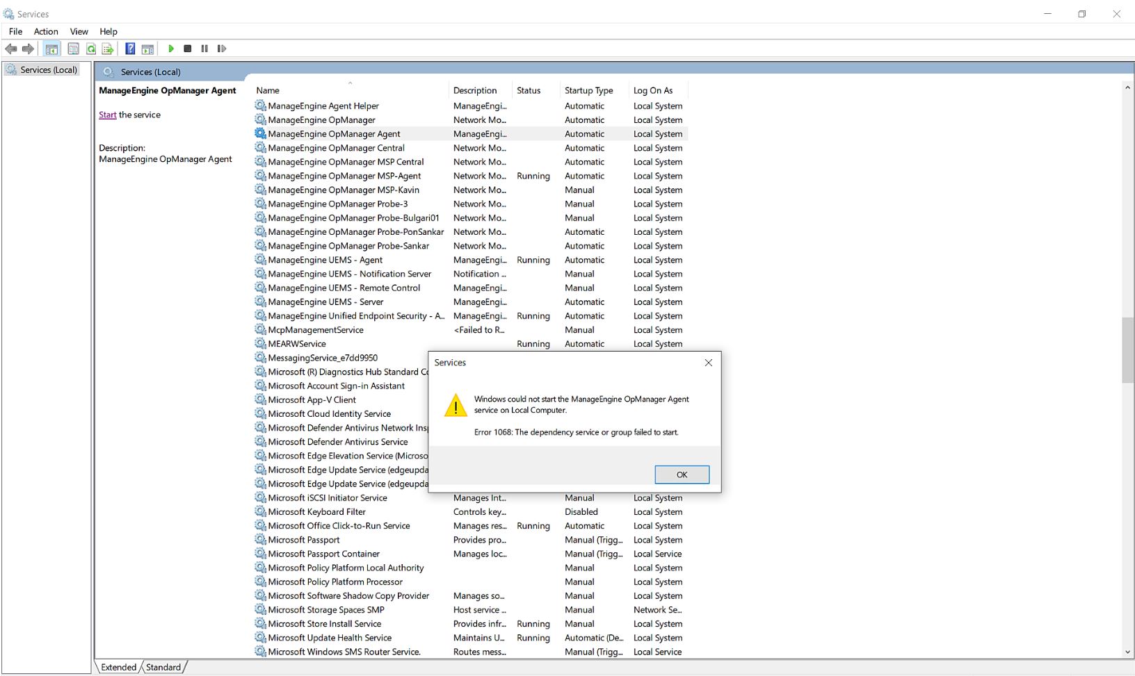 Troubleshooting Agent Installation Errors | OpManager Help