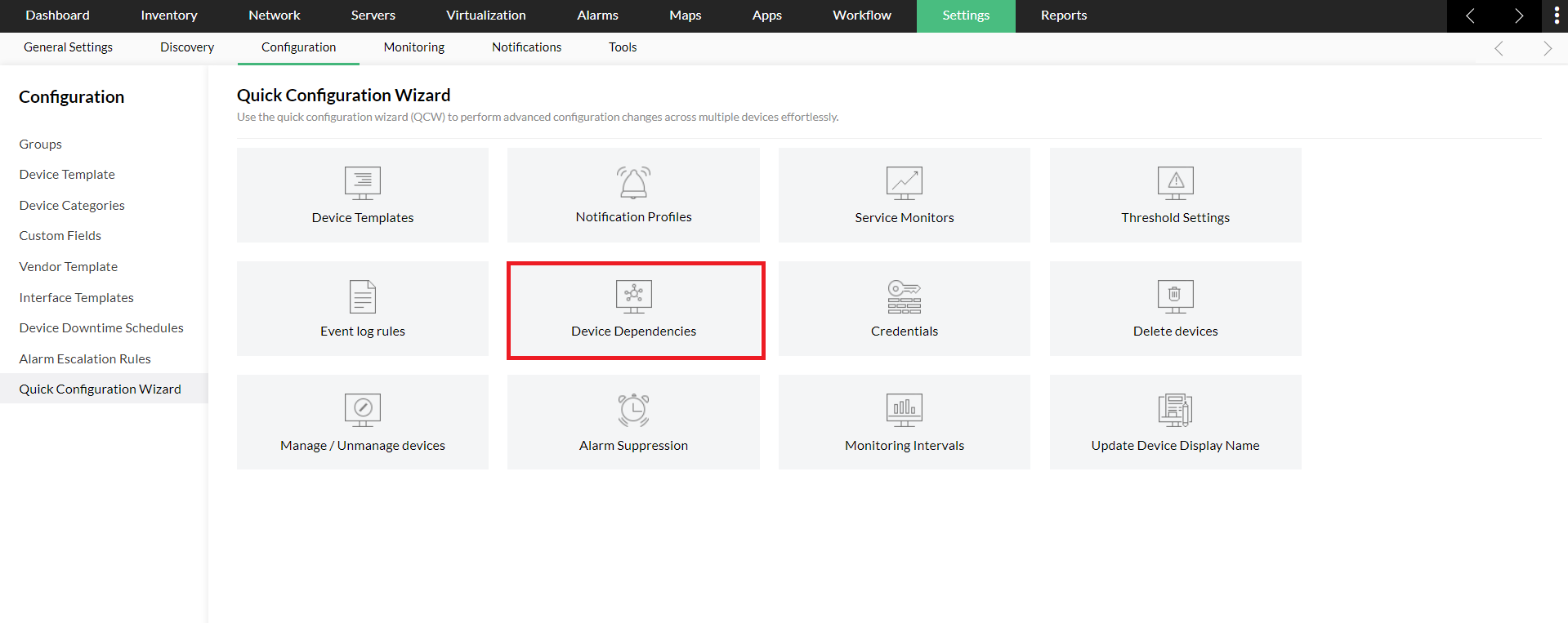 Configuring Device Dependencies | OpManager Help Configuring Device Dependencies | OpManager Help