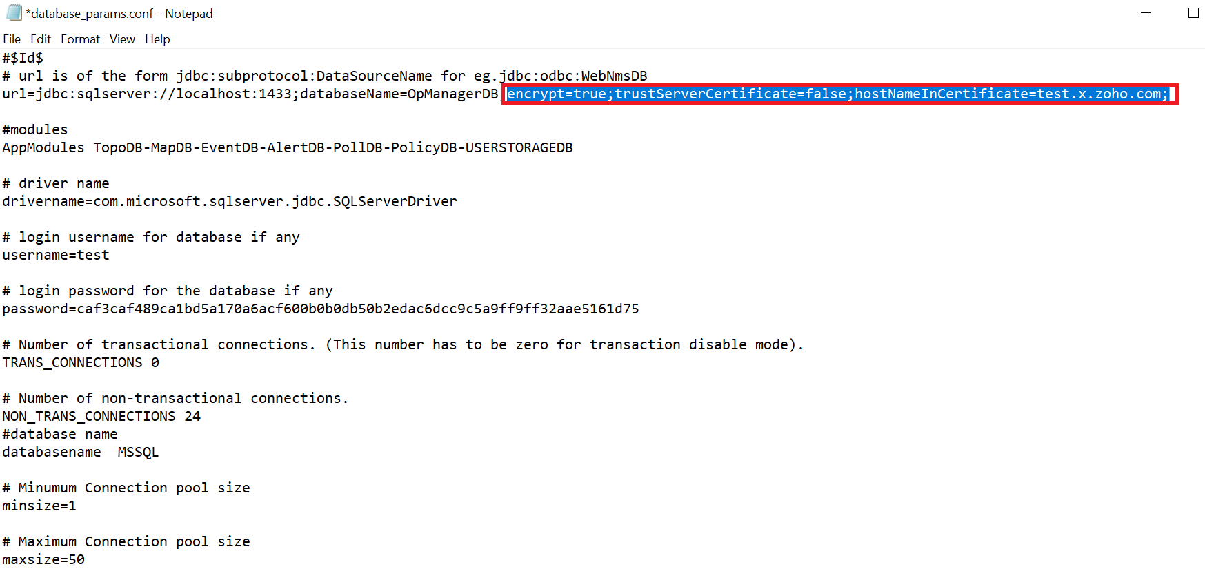 Steps to enable MSSQL SSL in OpManager | OpManager Help Steps to enable MSSQL SSL in OpManager | OpManager Help