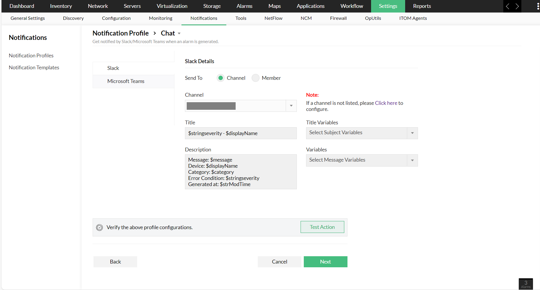 Integrating Slack with OpManager | OpManager Help Integrating Slack with OpManager | OpManager Help