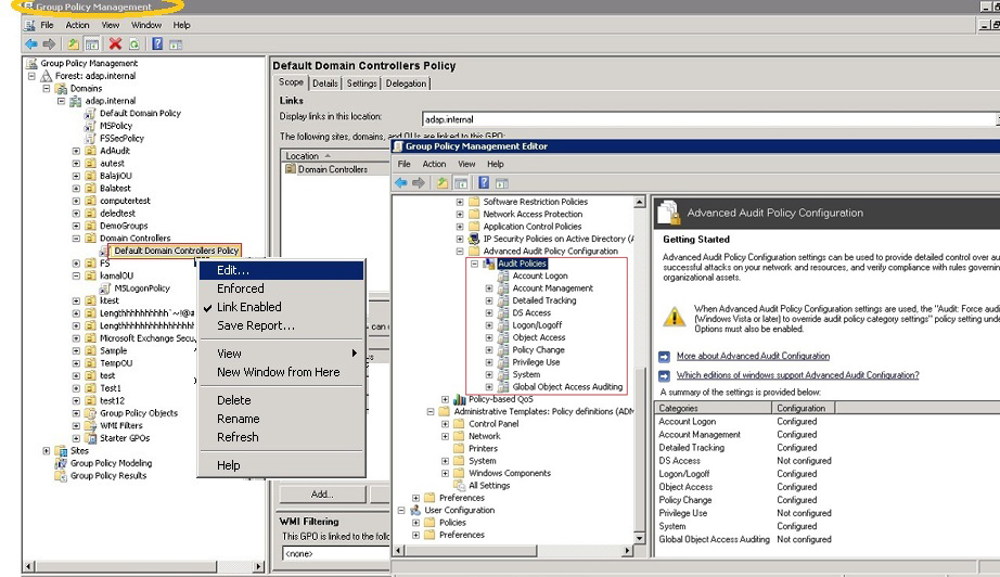 Configuring Advanced Audit Policy Manually For Domain Controllers