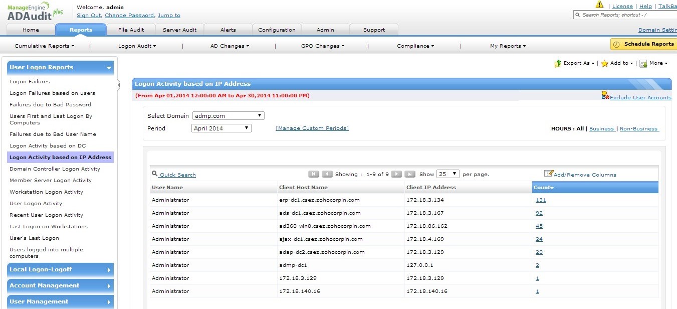 实时active Directory变更审计与报表解决方案 Windows Active Directory审计 Adaudit Plus