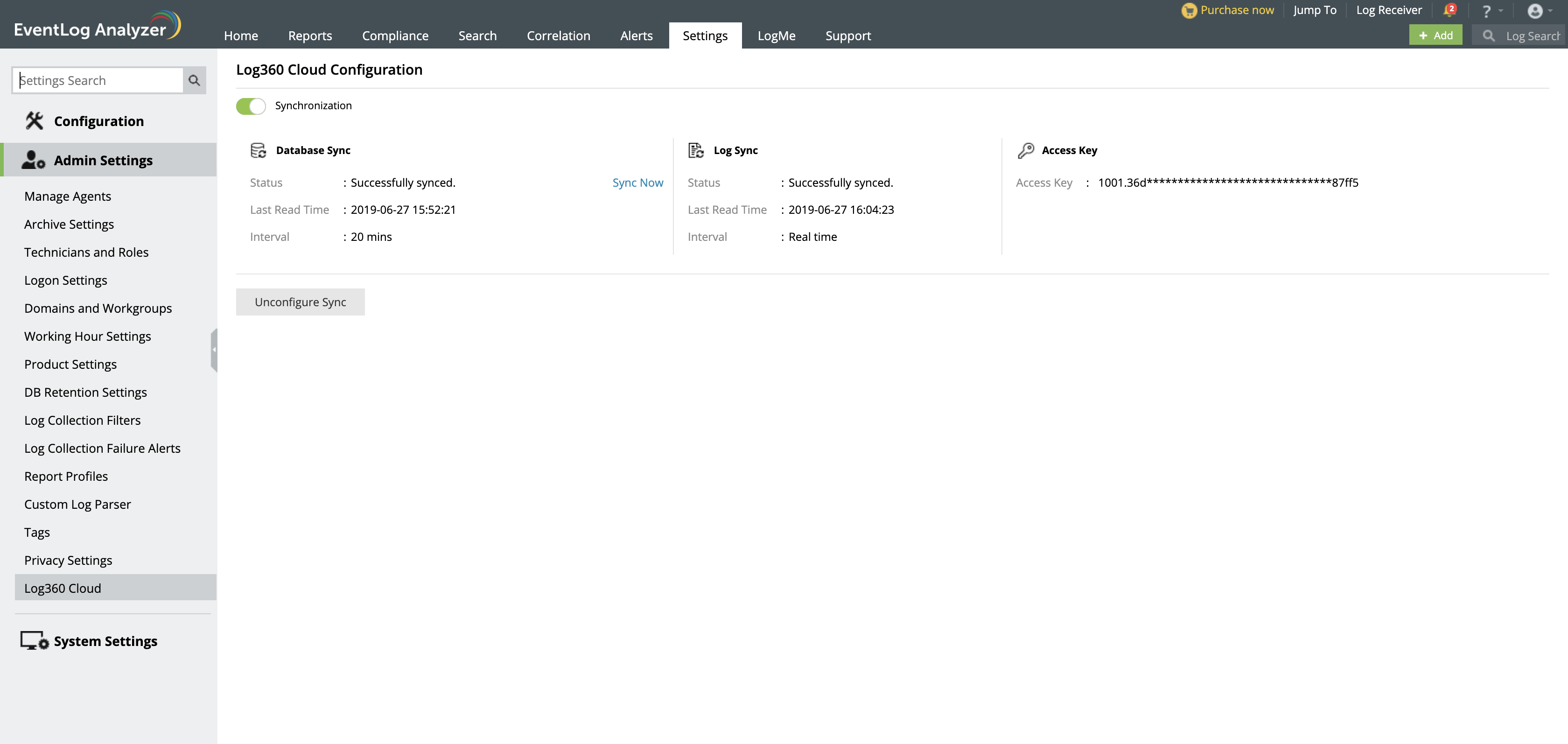 EventLog Analyzer - log360 cloud